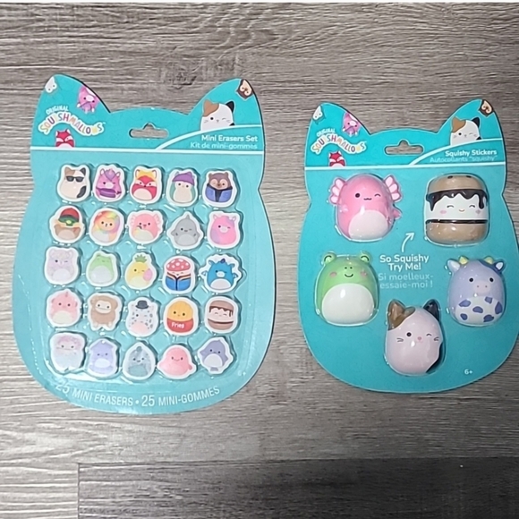 Other | Set Of 25 Squishmallows Erasers Set Of 5 Squishmallows Squishy ...